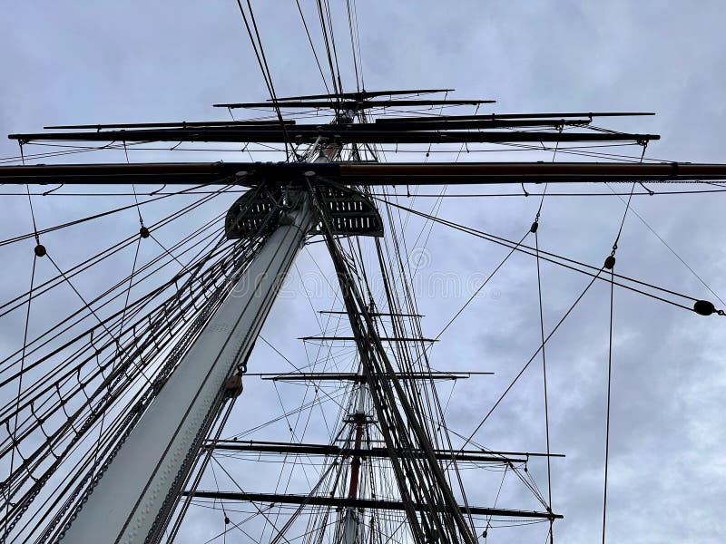 Looking Up at an Over Head View of a Sail Rig Stock Image - Image of ...