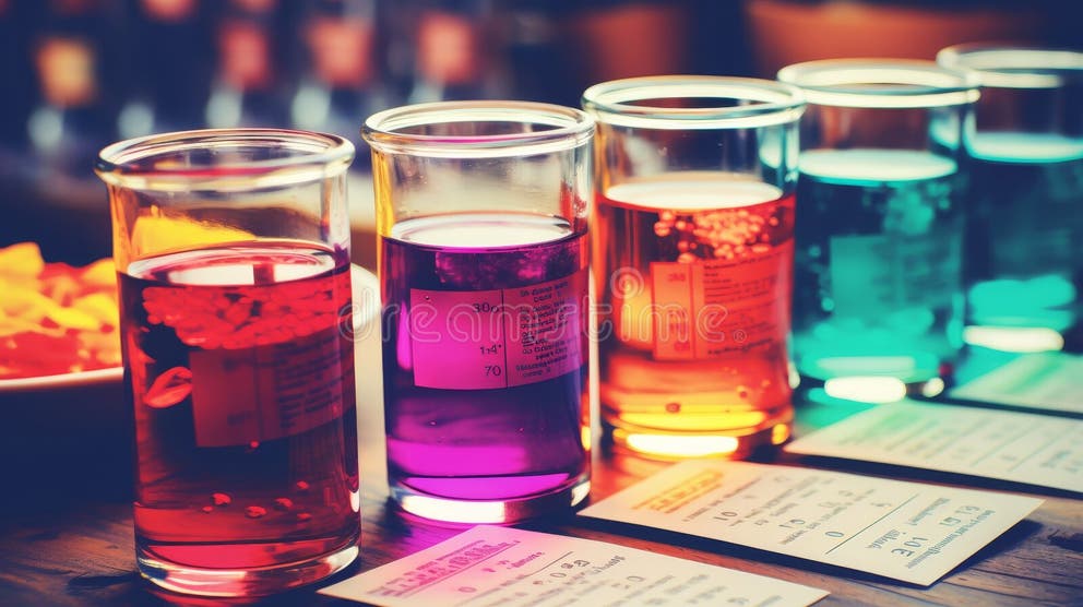 An Overhead View of a Science Experiment Setup on a Table, Showcasing ...