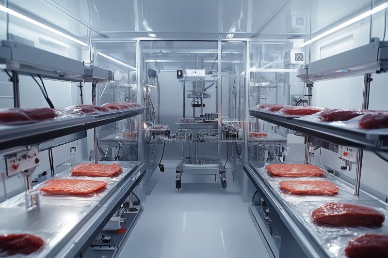 Innovative Cleanroom for Lab Meat Production Stock Illustration ...