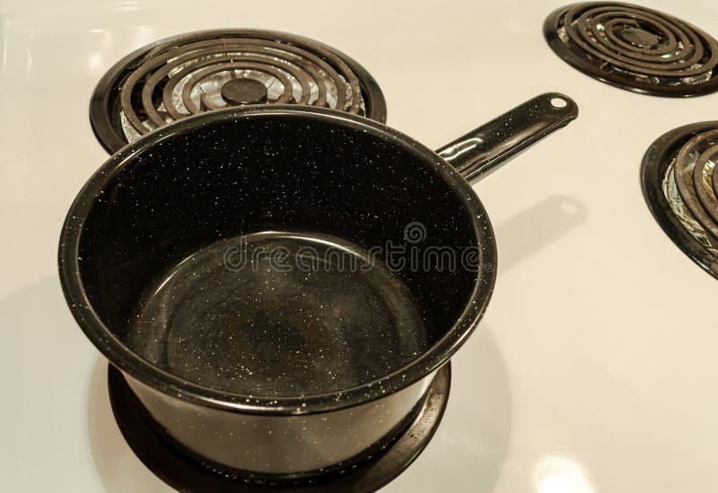 Overhead View of a Single Vintage Pot Stock Photo - Image of cooking ...