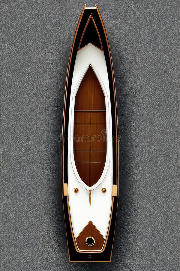 An Overhead View of a Small Boat Stock Illustration - Illustration of ...