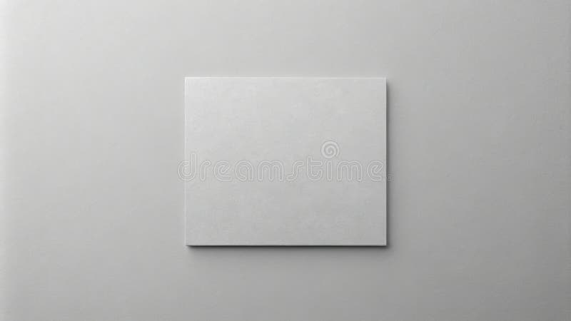 Overhead View Square Grey Card Mockup Stock Illustration - Illustration ...