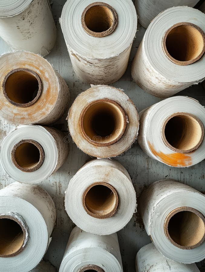 Overhead View Stacked Paper Rolls Stock Photos - Free & Royalty-Free ...