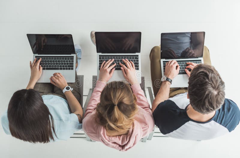 Students Typing on Keyboard in Computer Class Stock Photo - Image of ...