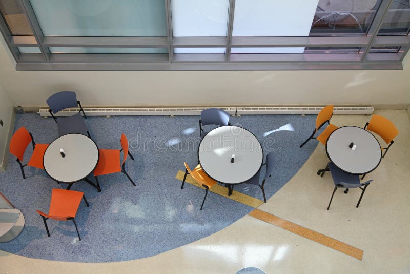Overhead View of Tables and Chairs Stock Image - Image of angles, view ...