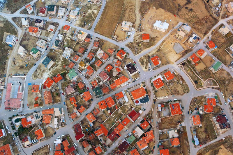 Overhead View of Town in Cappadoccia Stock Photo - Image of buildings ...