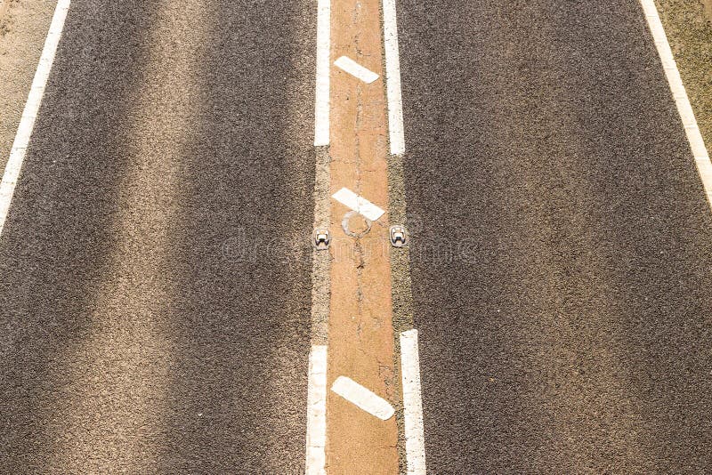 Overhead View of UK Motorway Road Sunny Day Stock Photo - Image of ...
