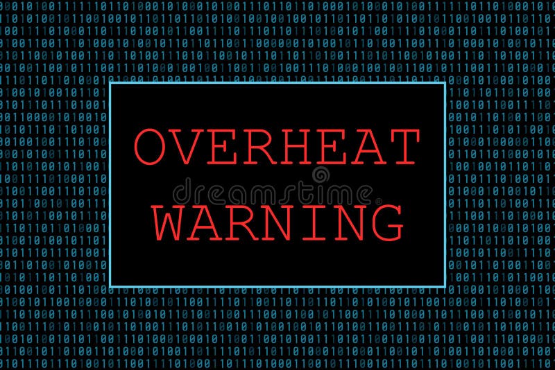 Overheat Warning System Message Stock Vector - Illustration of ...
