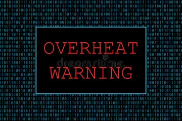 Overheat Warning System Message Stock Vector - Illustration of ...