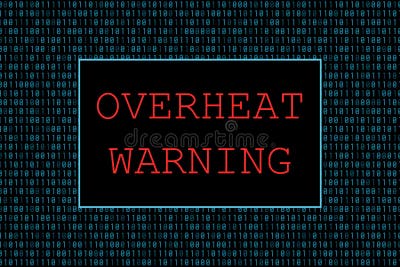 Overheat Warning System Message Stock Vector - Illustration of ...