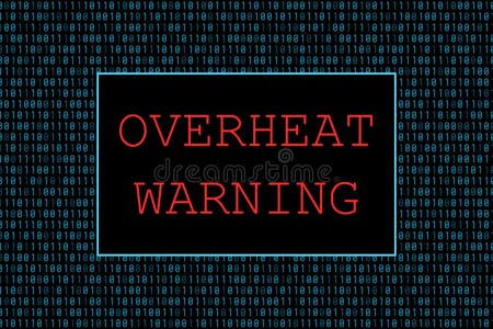Overheat Warning System Message Stock Vector - Illustration of ...