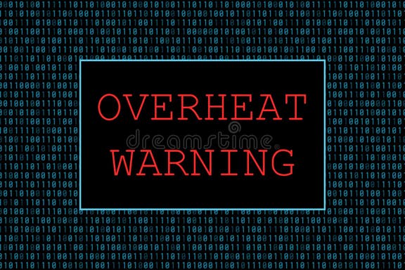 Overheat Warning System Message Stock Vector - Illustration of ...