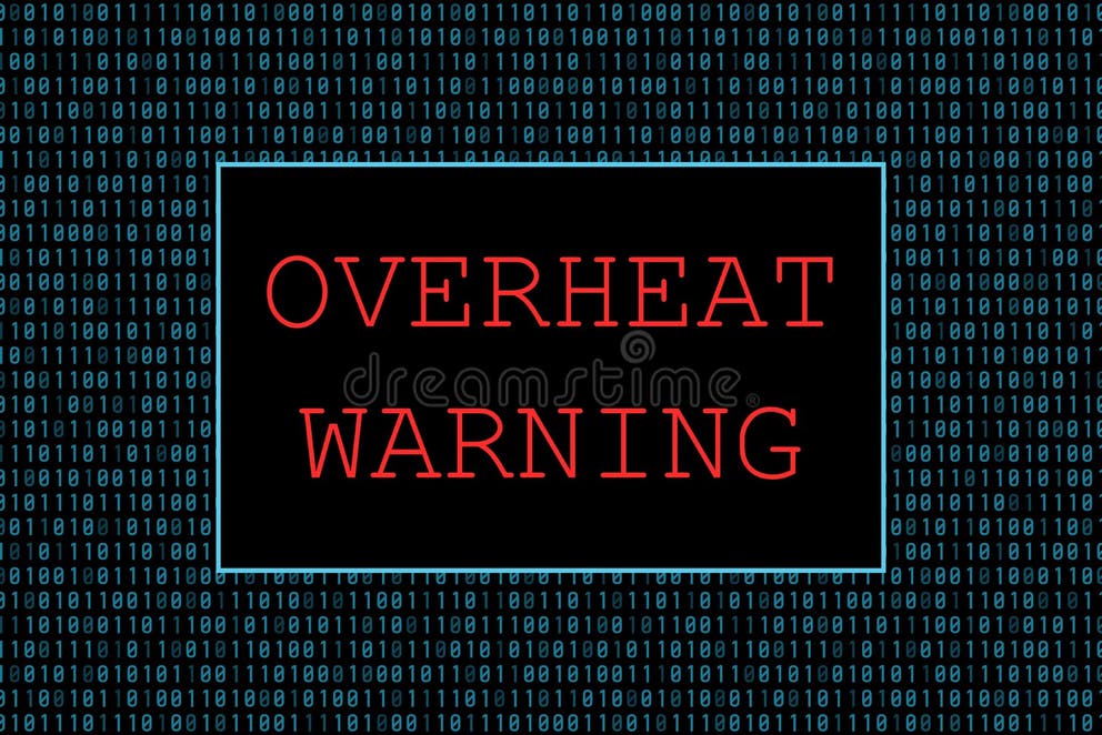 Overheat Warning System Message Stock Vector - Illustration of ...