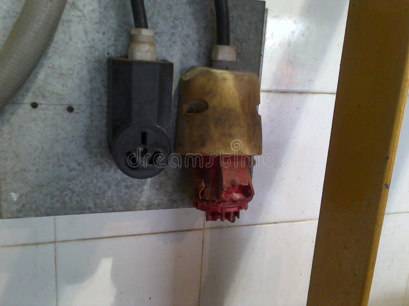 Overheated Electrical Connections Stock Photo - Image of electrical ...