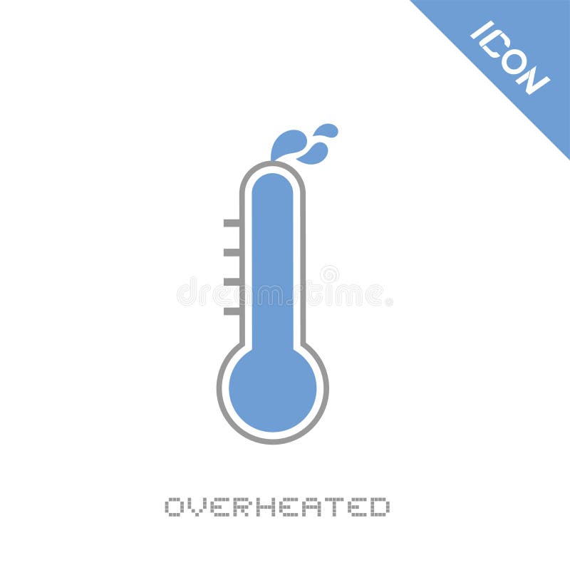 Overheated icon stock vector. Illustration of pump, cooler - 97159609