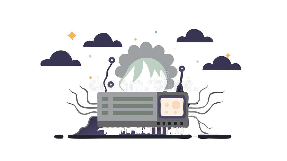 Overheating Server Rack Icon, Data Center Issue, it Problem, Vector Design Generative AI Stock ...