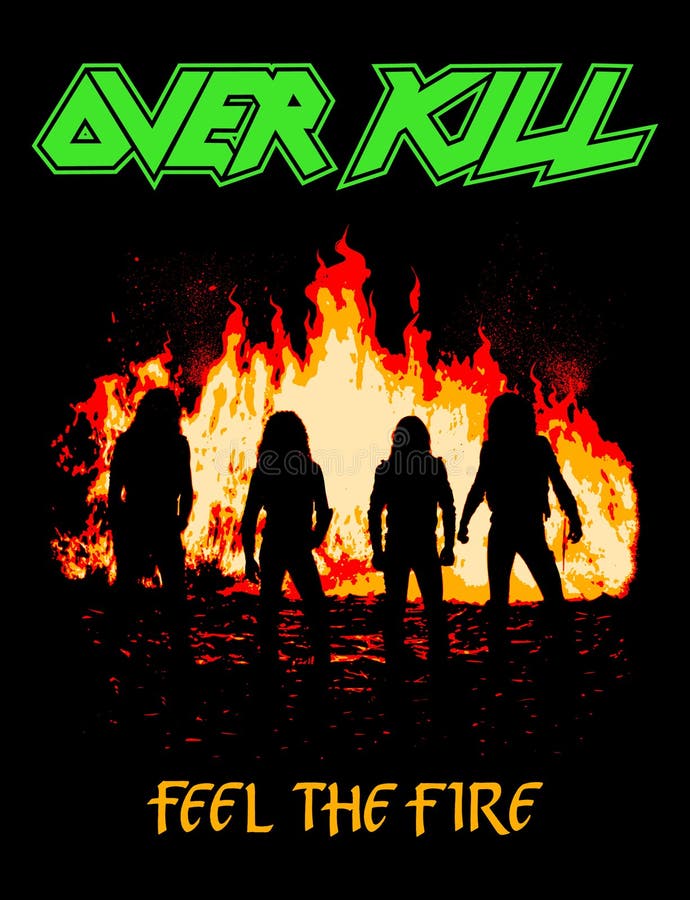 Overkill. Legendary American Thrash Metal Band Vector Illustration ...