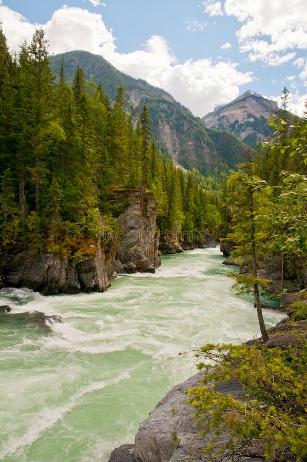 Overlander Falls in Mount Robson Provincial Park Stock Image - Image of ...