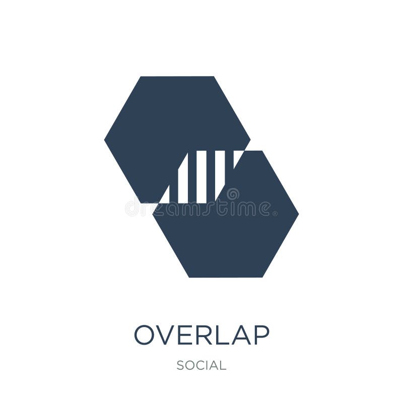 Overlap Icon in Trendy Design Style. Overlap Icon Isolated on White ...