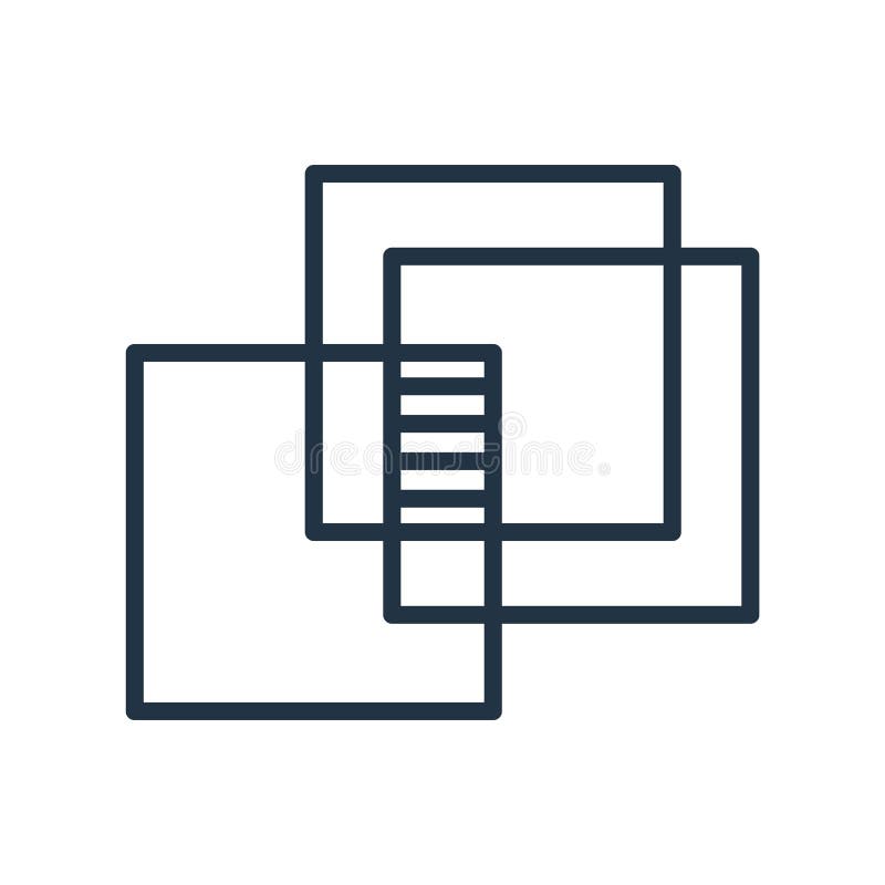 Overlap Icon Vector Isolated on White Background, Overlap Sign Stock ...