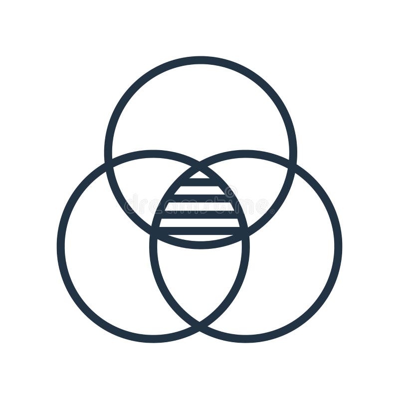 Intersection Icon Vector Sign and Symbol Isolated on White Background ...