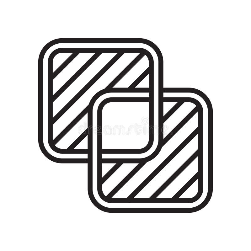 Overlap Icon Vector Sign and Symbol Isolated on White Background Stock ...