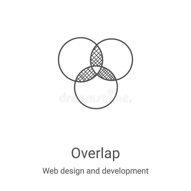 Overlap Icon Vector Sign And Symbol Isolated On White Background Stock ...