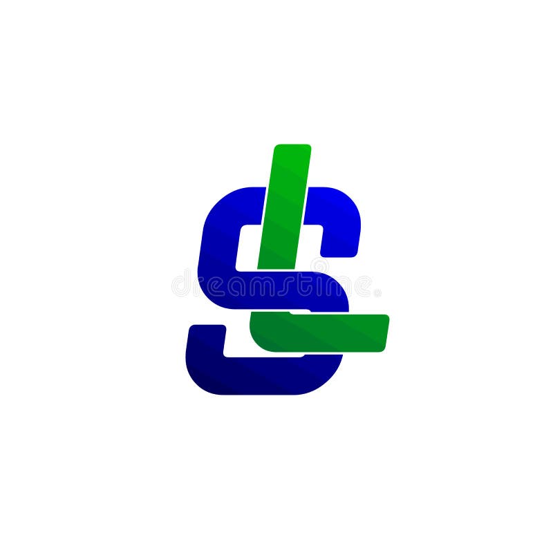 Overlap Initial Letter Alphabet Sign Symbol Stock Vector - Illustration ...