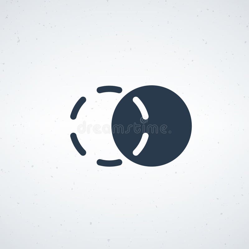 Overlap, Overlay, Intersection, Opacity or Transparency Icon. Black and ...
