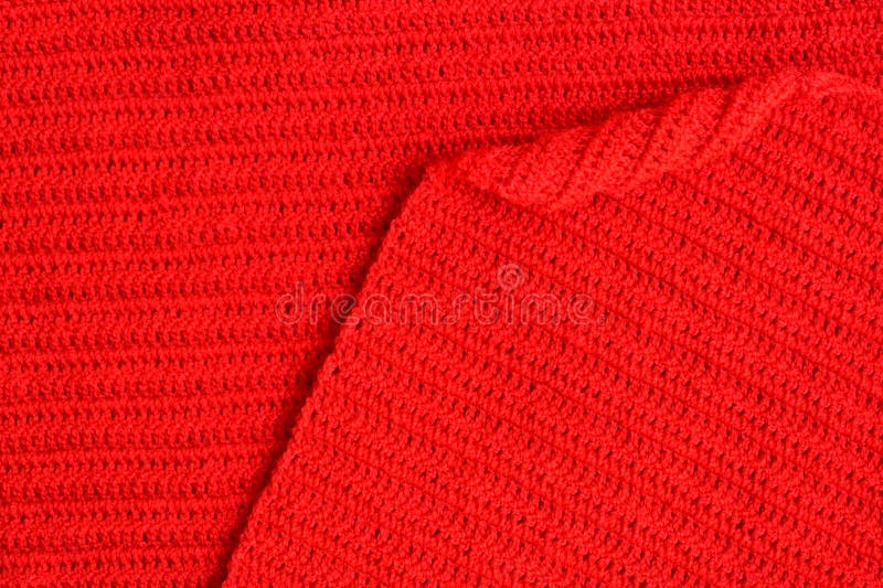 Overlap Red Wool Knitted Yarn Texture Woolen Fabric Background Stock ...