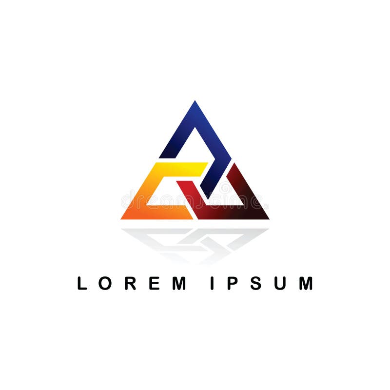 Overlaping Triangle Logo Logotype Vector Art Stock Vector ...