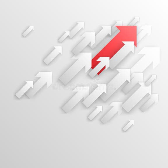 Overlapping Arrows Concept Illustration Stock Vector - Illustration of ...