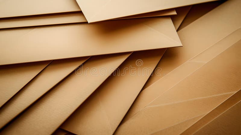 Abstract Image of Stacked Beige Paper Sheets. Minimalist Photography ...