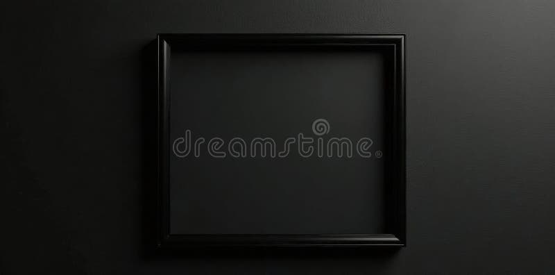 Overlapping Black Picture Frames Against Black, Graphic Design, Depth ...