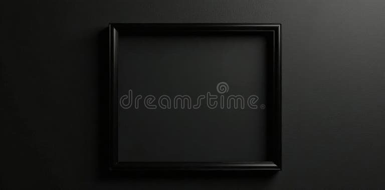 Overlapping Black Picture Frames Against Black, Graphic Design, Depth ...