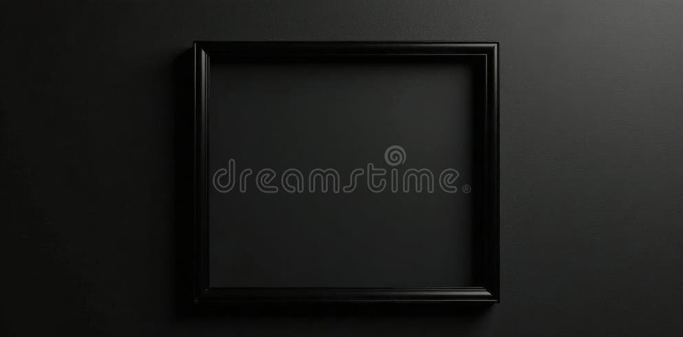 Overlapping Black Picture Frames Against Black, Graphic Design, Depth ...