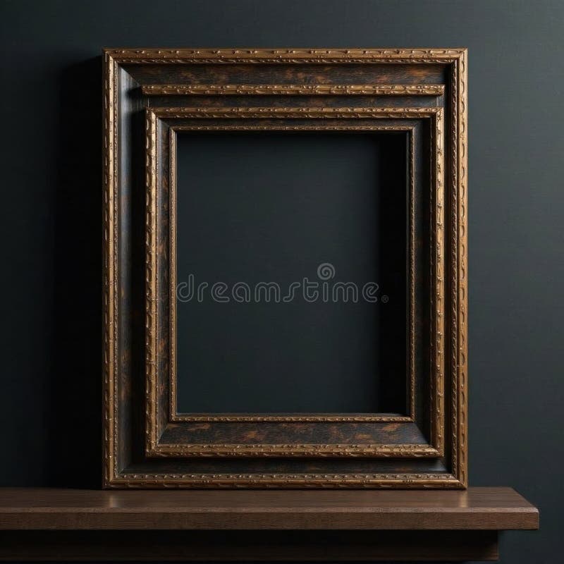 Overlapping Black Picture Frames, Dark Backdrop , Contemporary ...