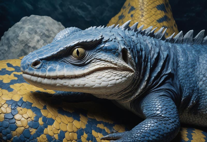 Overlapping Blue and Gray Scales Stock Illustration - Illustration of ...