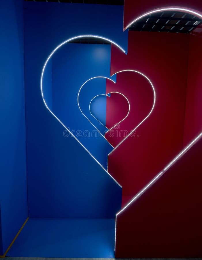 Overlapping Blue and Purple Heart Patterns Stock Image - Image of pure ...