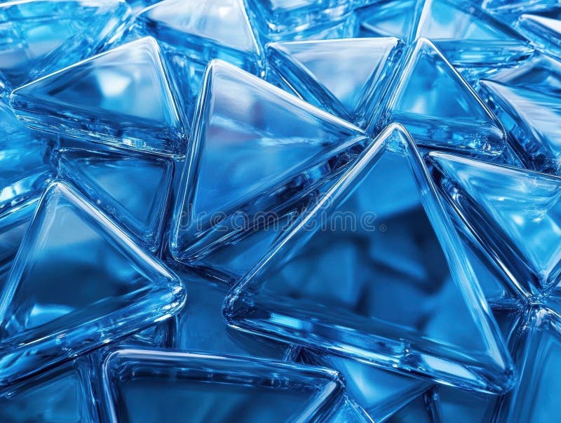 Overlapping Blue Triangles Create a Striking Geometric Pattern in ...