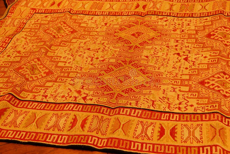 Overlapping Carpets with Intricate Kurdish Patterns Stock Photo - Image ...