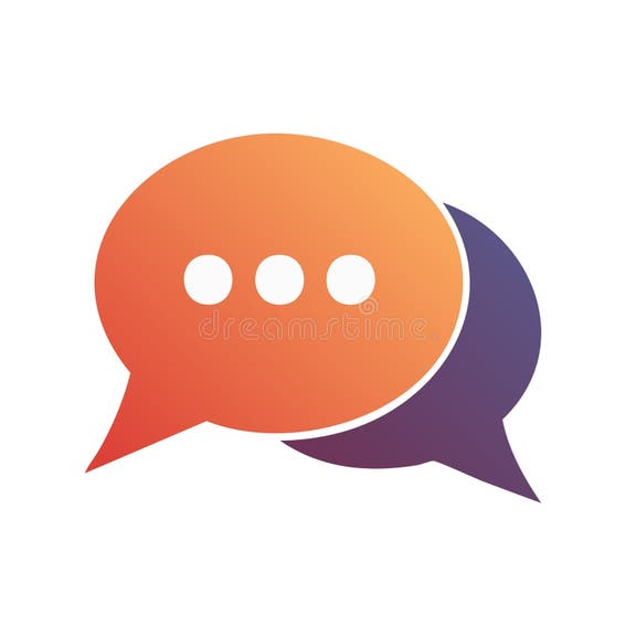 Overlapping Chat Bubbles with Gradient Colors Communicate a Message ...