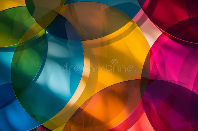 Overlapping Circles in a Spectrum of Colors, with a Blend of Smooth and ...