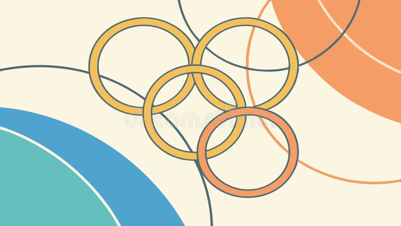 Overlapping Circular Patterns With Abstract Lines Vector Design Generative Ai Stock Vector