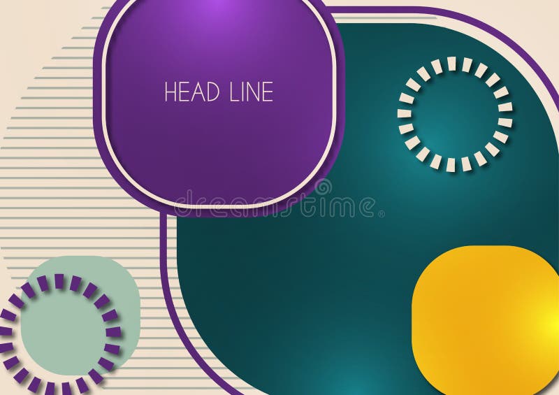 Overlapping Circular Squares Form a Geometric Abstract Background ...