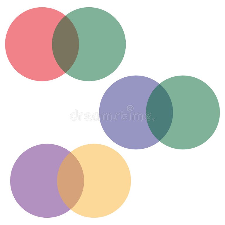 Overlapping Color Circles. Transparent Round Shapes. Vector Composition ...