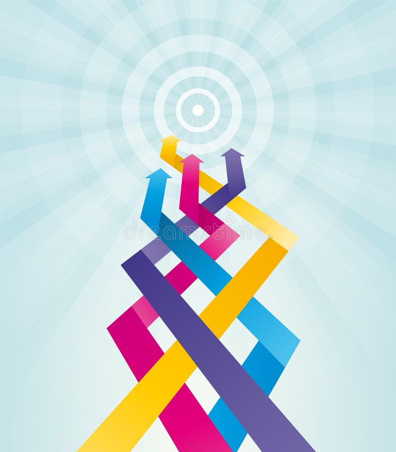 Overlap Arrow Infographic Stock Illustrations – 323 Overlap Arrow ...