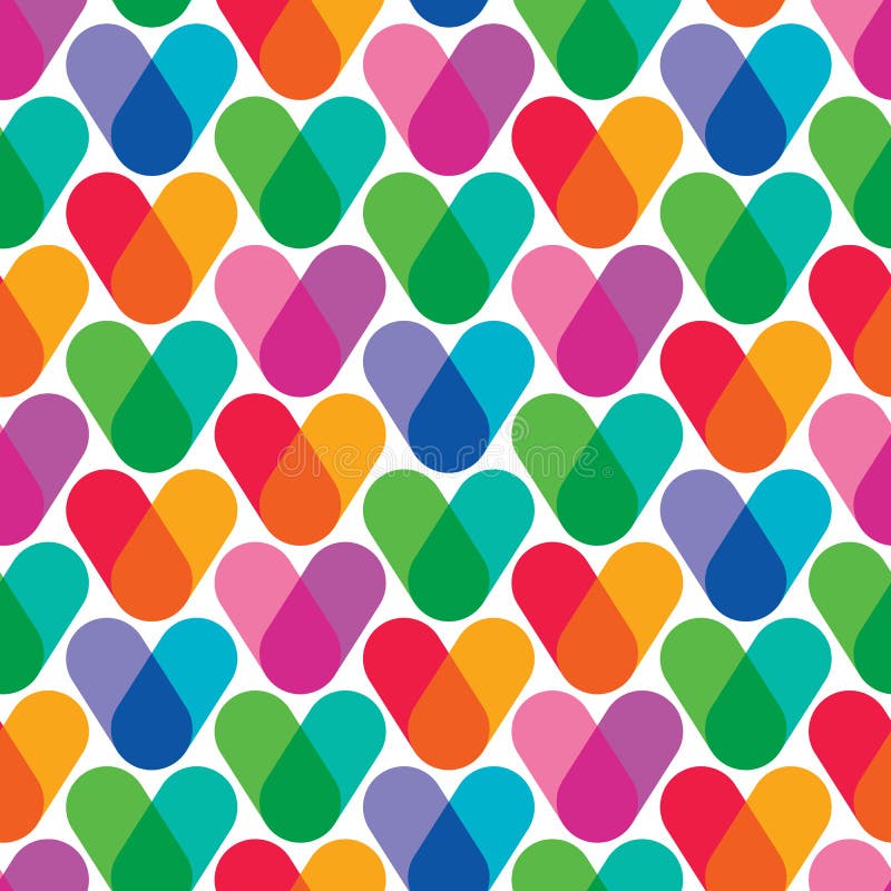 Overlapping Colors. Colorful Seamless Pattern Stock Illustration ...