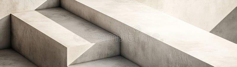Overlapping Concrete Slabs Create a Modern Abstract Design Against a ...