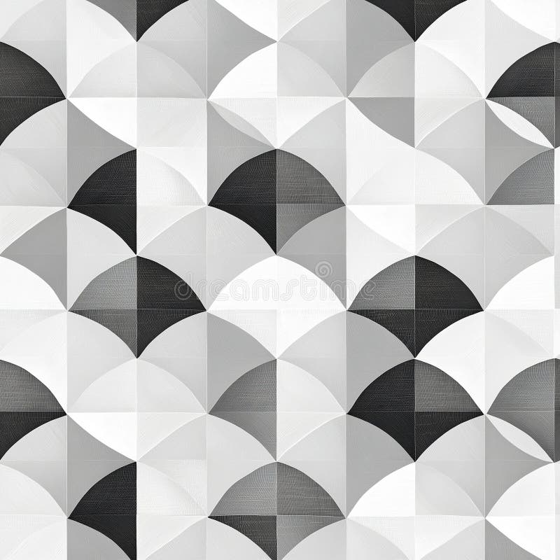 Overlapping Curved Geometry – Abstract Monochrome Wave Pattern Stock ...